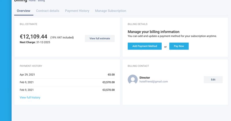 Billing module: what it is and how it works - HotelFriend Help Center